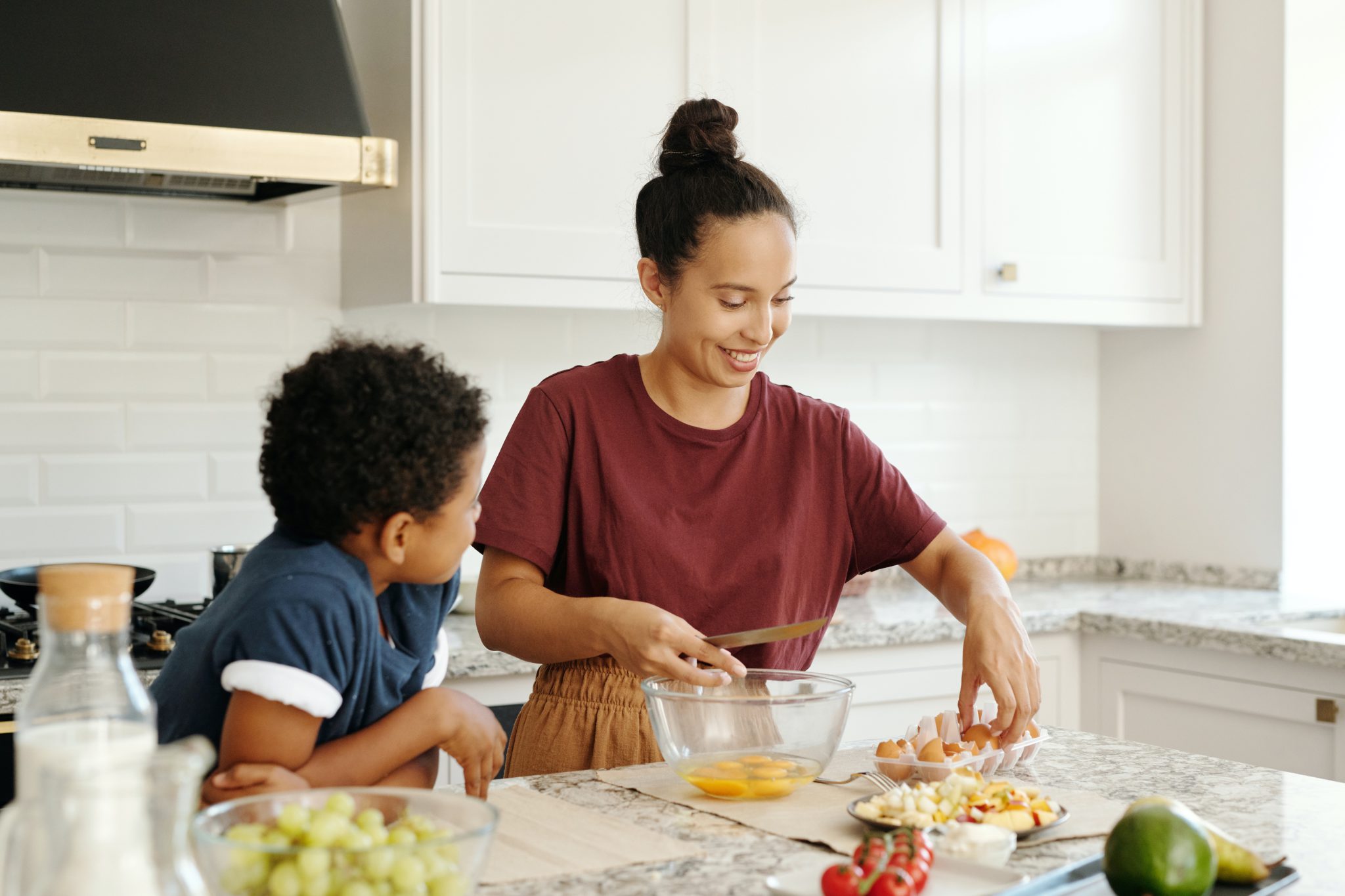 Conversation between parent and child about dinner